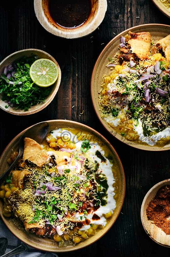 Samosa Chaat Recipe | How to Make Samosa Chaat - Cubes N Juliennes