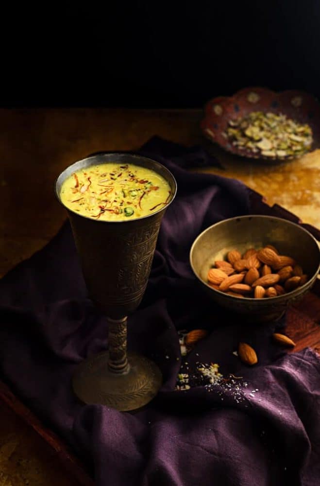 Kesar Badam Milk Recipe | How To Make Badam Milk - Cubes N Juliennes