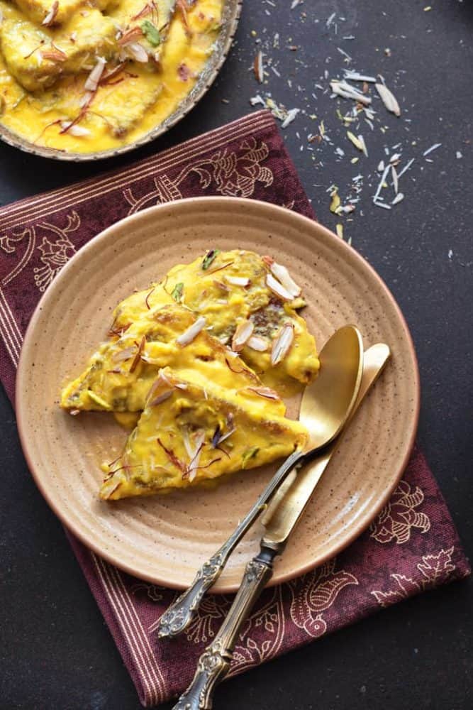 Shahi Tukda Recipe (Shahi Toast) - Cubes N Juliennes