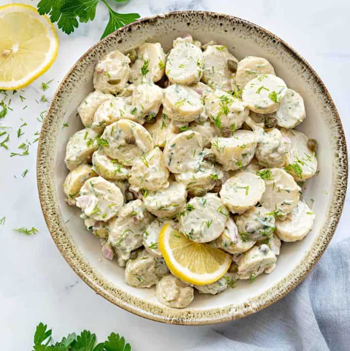 Dill Potato Salad Recipe - Deliciously Creamy! Video - Cubes N Juliennes