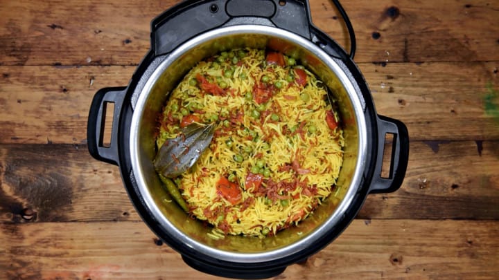 Instant Pot Pulao (Spicy Matar Pulao) + Stovetop - Cubes N Juliennes