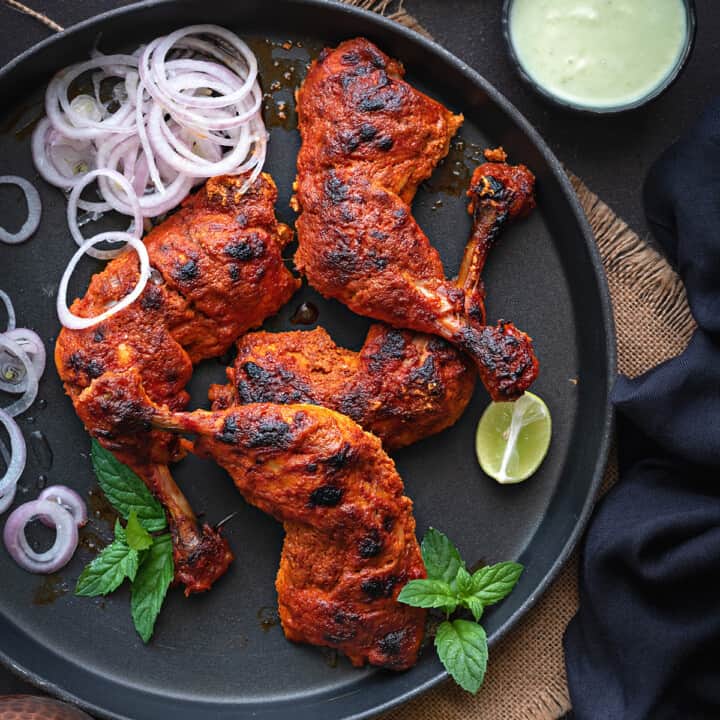 Tandoori Chicken Recipe (Authentic, Easy & Best) - Cubes N Juliennes