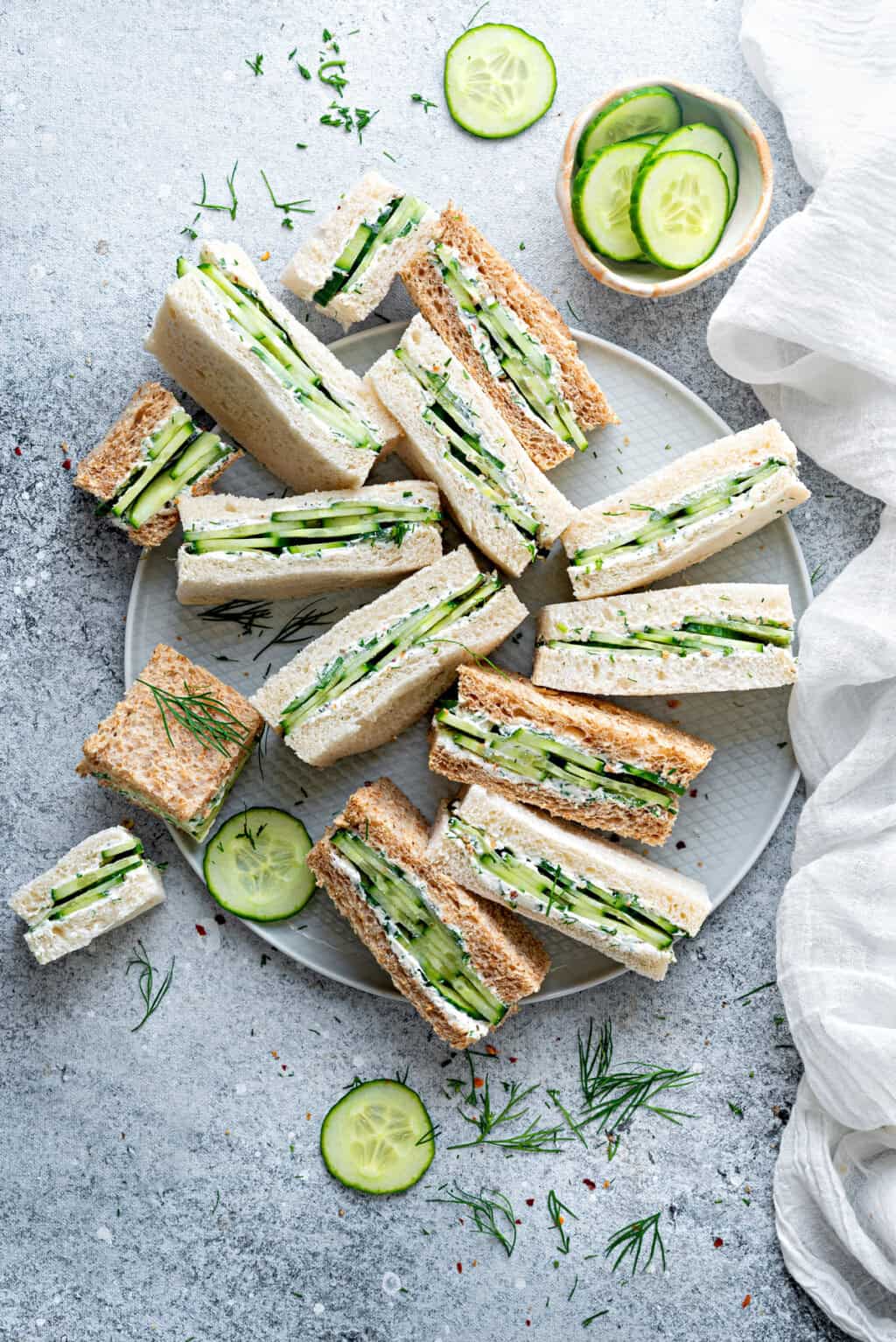 Cucumber Sandwiches Recipe - Cubes N Juliennes