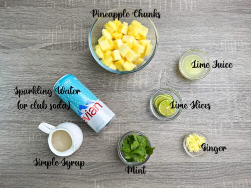 Pineapple Mojito Mocktail Recipe - Cubes n Juliennes