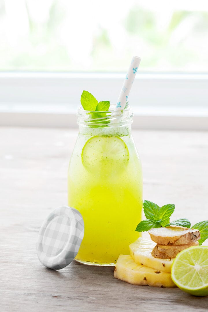 Pineapple Mojito Mocktail Recipe - Cubes n Juliennes