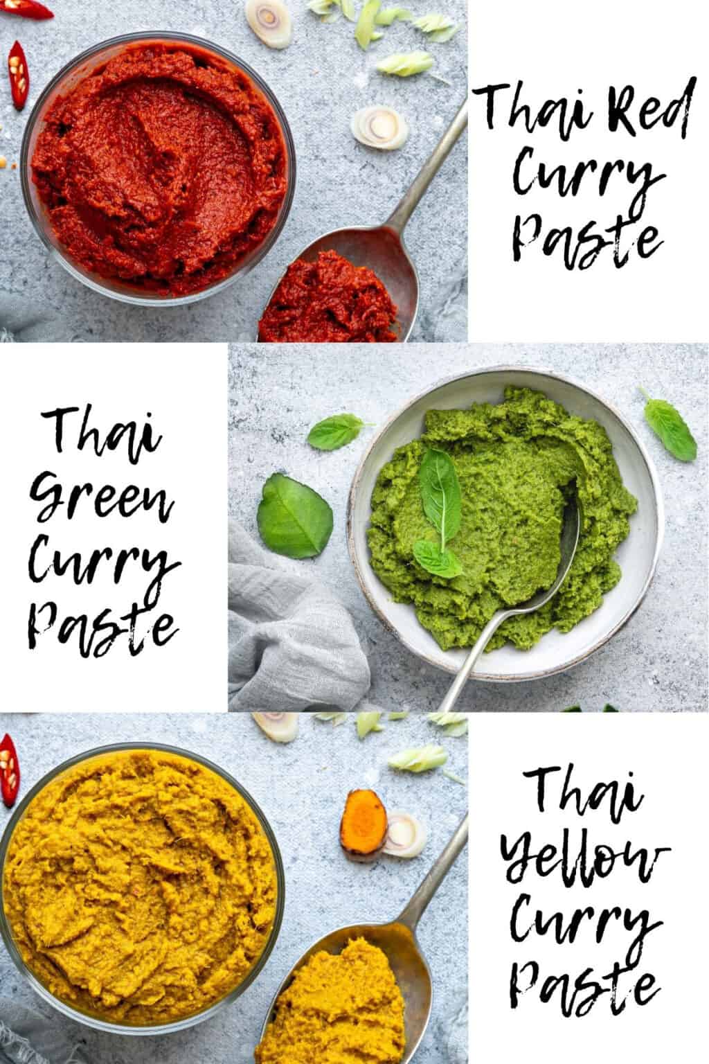 Thai Curry Paste Recipe - Red, Green & Yellow